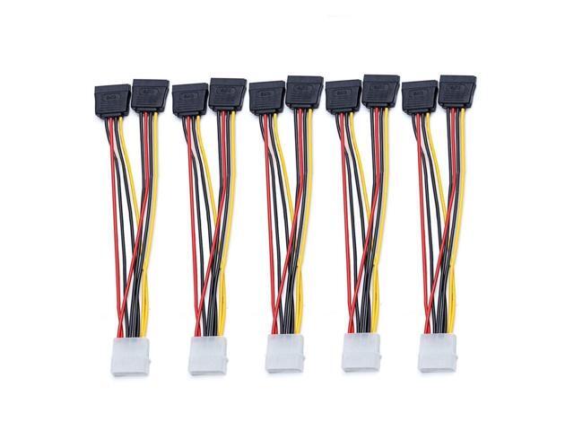Click here for BUCIER 5pcs 4 Pin Molex to 2×15 Pin SATA Power Y-C... prices