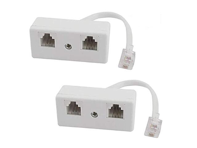 Click here for BUCIER 2 Pack White Plastic Telephone Line Splitte... prices