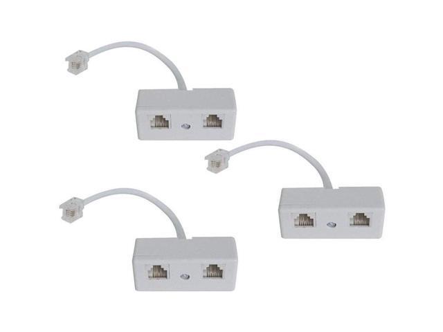 Click here for BUCIER [RJ11 Telephone Adapter] 3PCS 2-Way RJ11 6P... prices