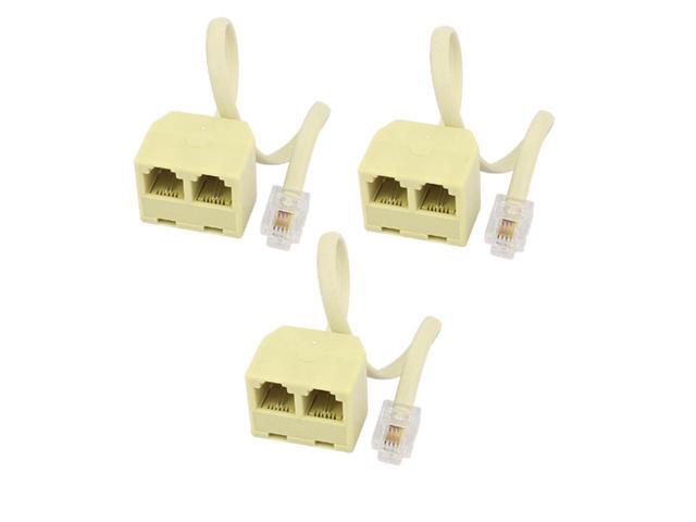Click here for BUCIER 6P4C Male to Dual Female M/F Plug Cable Tel... prices