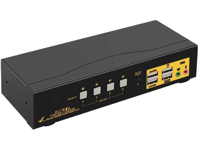 Click here for BUCIER HDMI KVM Switch 4 Port Dual Monitor 4K 60Hz... prices