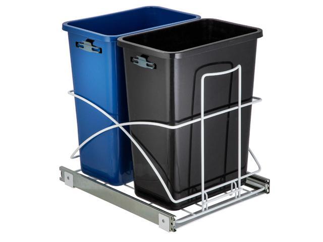 Click here for Home Zone Living 15 Gallon Pull Out Dual Trash Can... prices