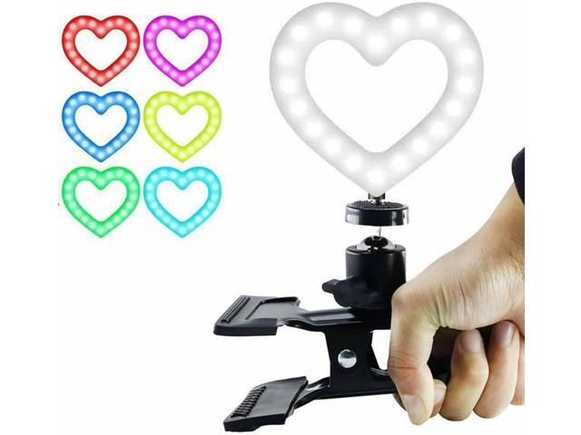 Click here for 6 Inch RGB Heart-shaped LED Ring Light Dimmable Fi... prices