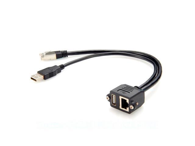 Click here for Generic Dual USB 2.0 RJ45 Cat5e Ethernet Combo Ext... prices