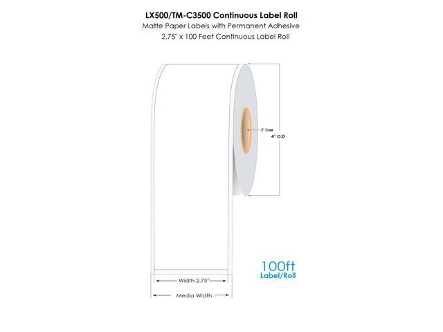 Click here for DuraFast LX500/TM-C3500 2.75x100Ft Continuous Matt... prices