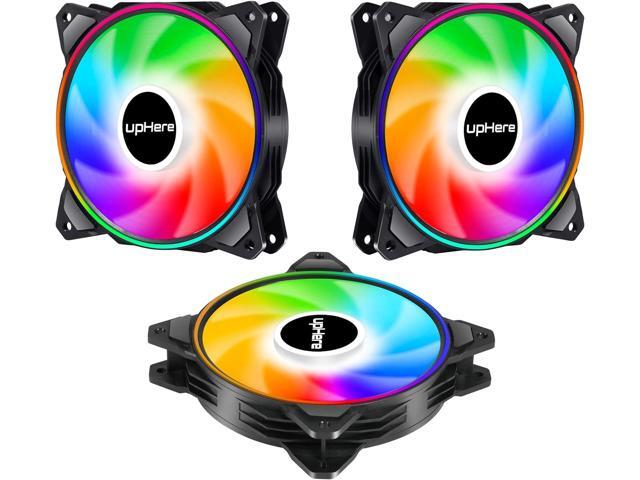Click here for upHere 120mm RGB Case Fan Dual Halo RGB LED Quiet... prices