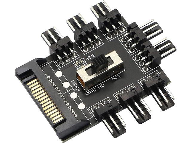 Click here for GELRHONR Chassis Fan Hub  SATA 1 to 8 Way12V 3 PIN... prices
