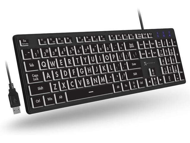 Click here for X9 Performance Backlit Large Print Keyboard - Easy... prices