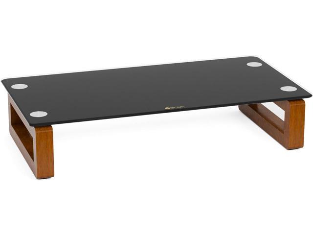 Click here for YEOUX Black Glass Computer Monitor Stand Riser wit... prices