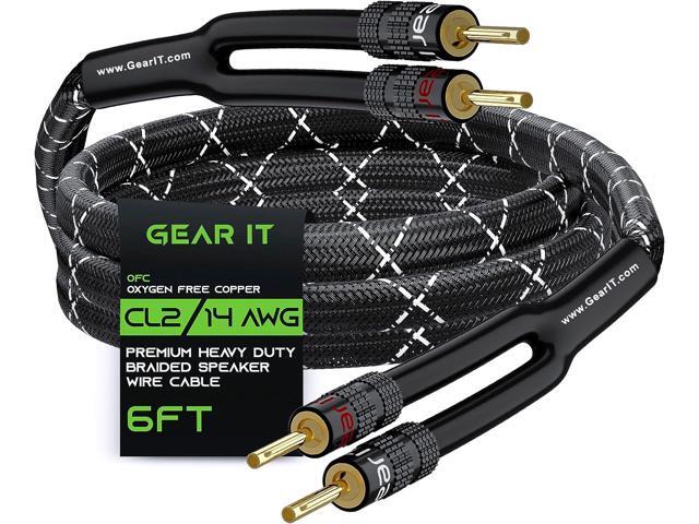 Click here for GearIT 14AWG Premium Heavy Duty Braided Speaker Wi... prices