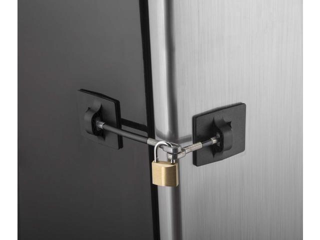 Click here for Refrigerator Door Lock with Padlock  Black prices