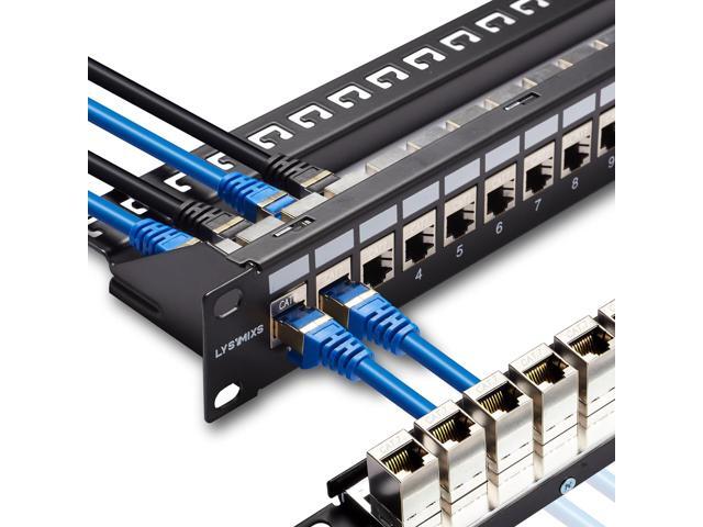 Click here for 24 Port RJ45 Patch Panel Cat7 STP Feed Through  Co... prices