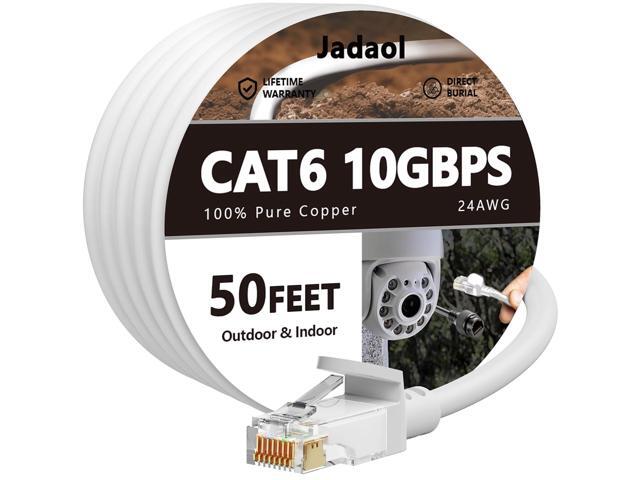 Click here for Cat 6 Outdoor Ethernet Cable 50 ft  Support Cat8 C... prices