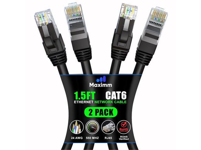 Click here for Maximm Cat 6 Ethernet Cable 1.5 ft (2-Pack) - High... prices
