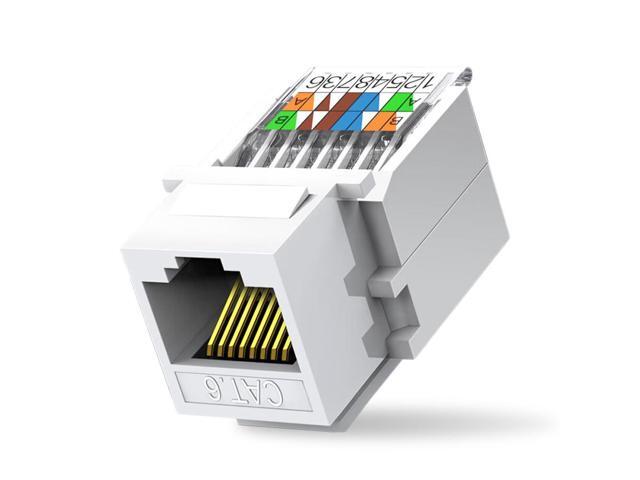 Click here for 10-Pack Cat6 Tool-Less RJ45 Keystone Jack  No Punc... prices