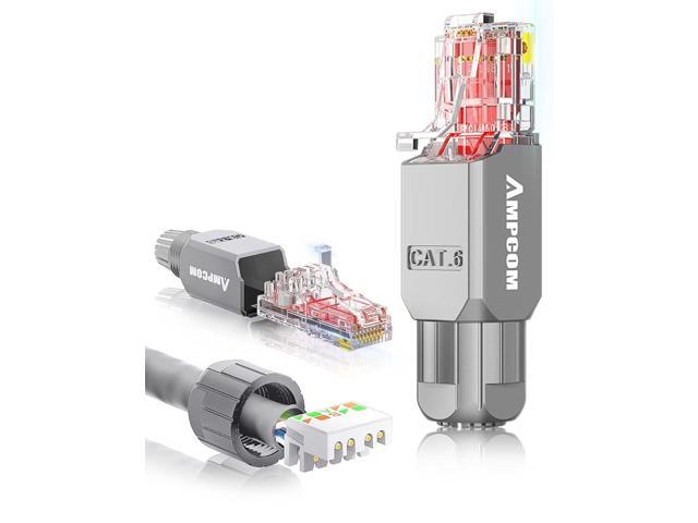 Click here for AMPCOM RJ45 Connector6-Pack Tool Free Field Termin... prices