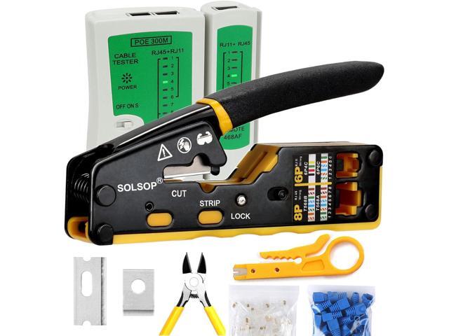 Click here for Solsop Pass Through RJ45 Crimp Tool Kit Ethernet C... prices