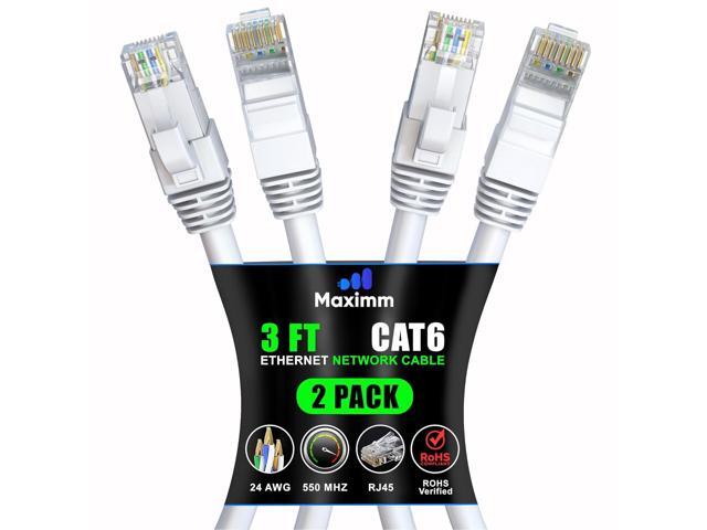 Click here for Maximm Cat 6 Ethernet Cable 3 ft (2-Pack) - High-S... prices