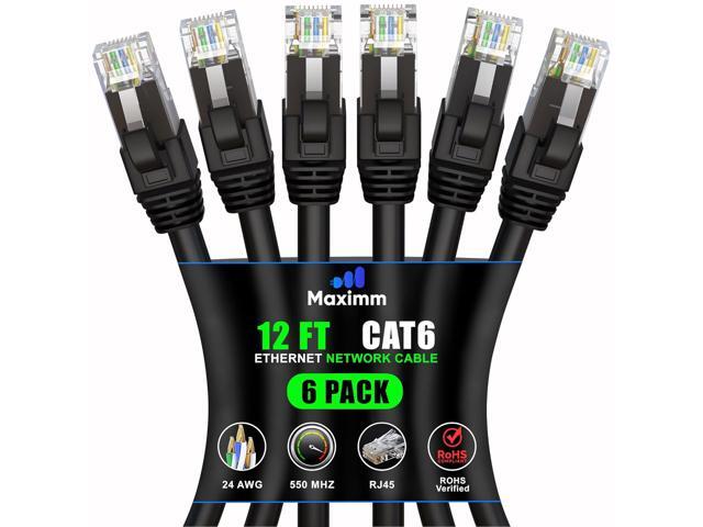 Click here for Maximm Cat 6 Ethernet Cable 12 ft (6-Pack) - High-... prices