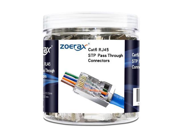 Click here for 100-Pack RJ45 Cat6 Pass Through Connector Shielded... prices