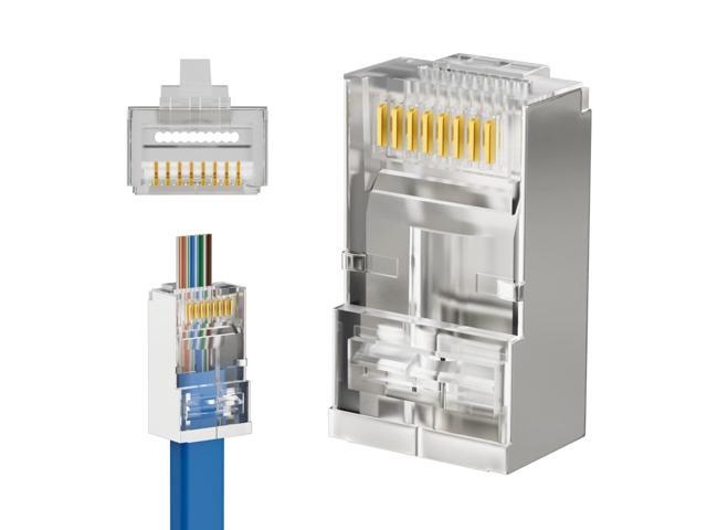 Click here for iwillink 50 Pack Shielded RJ45 Cat6 Pass Through C... prices