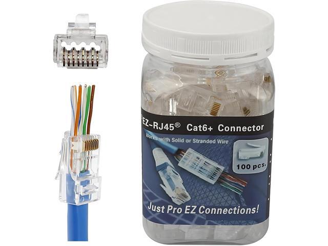 Click here for PETECHTOOL 100-Pack RJ45 CAT6A CAT6 Pass Through C... prices