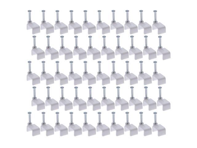 Click here for Flat White Cable Nail Clips 10mm Plastic Electrica... prices