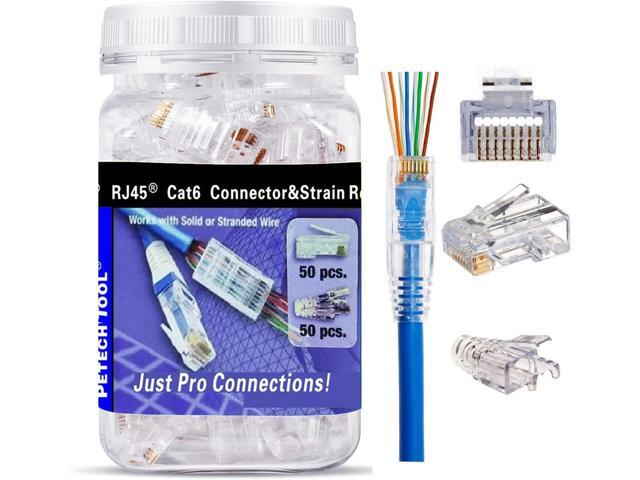 Click here for PETECHTOOL RJ45 CAT6 Pass Through Connectors Gold... prices