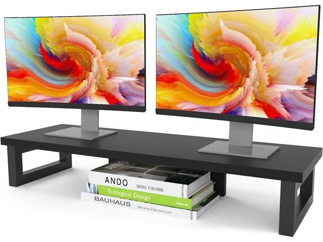 Click here for WESTREE Dual Monitor Stand Riser  Wood and Steel M... prices