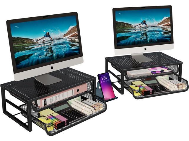 Click here for 2 Pack 2-Tier Metal Monitor Stand Riser and Comput... prices