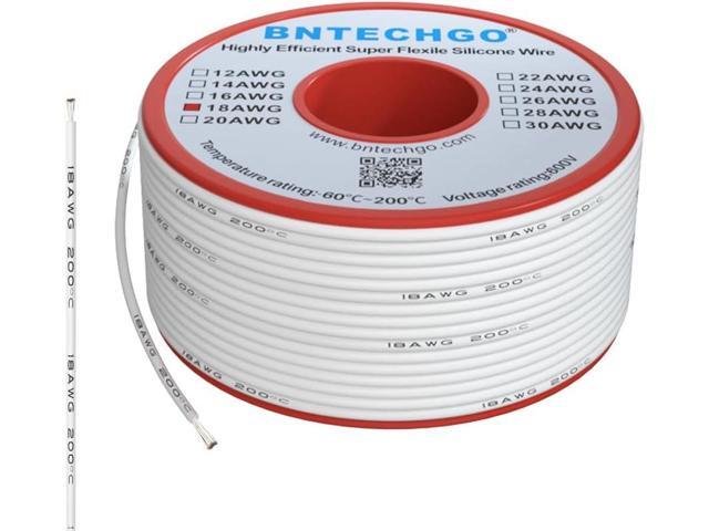 Click here for BNTECHGO 18 Gauge Silicone Wire Spool 50 ft White... prices