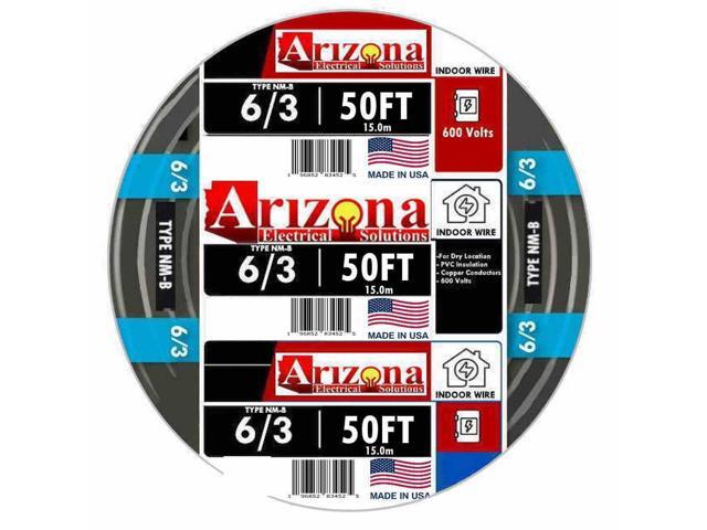 Click here for ARIZONA ELECTRICAL SOLUTIONS 50 FEET 6/3 Type NM-B... prices