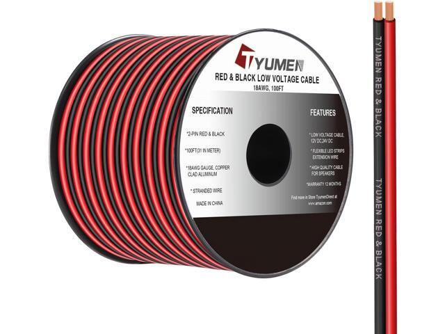 Click here for 100FT 18 Gauge 2pin 2 Color Red Black Cable Hookup... prices