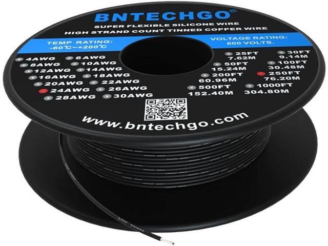 Click here for BNTECHGO 24 Gauge Silicone Wire Spool 250 ft Black... prices