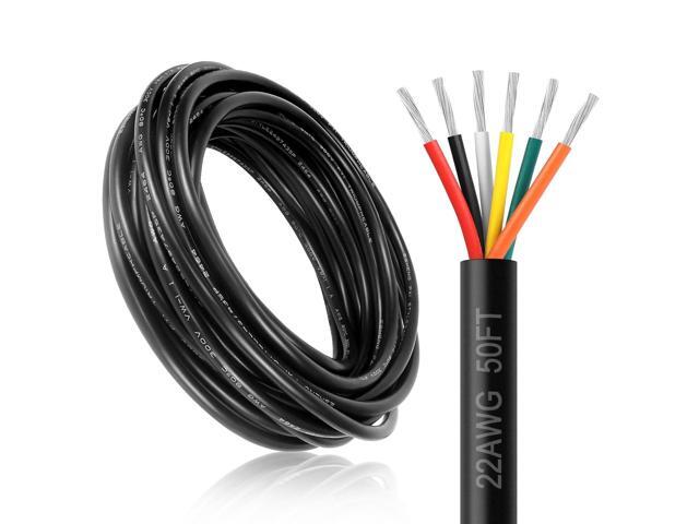 Click here for 22 Gauge 6 Conductor Electrical Wire  50FT 22AWG B... prices