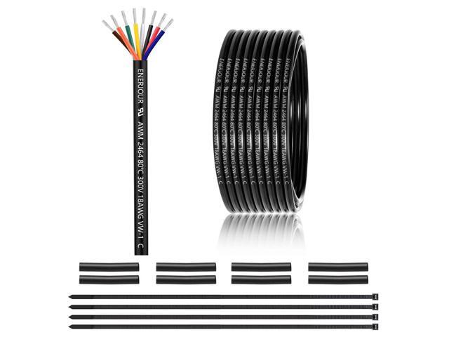Click here for 18 Gauge 8 Conductor Electrical Wire 25FT  UL 2464... prices