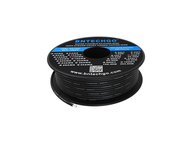 Click here for BNTECHGO 14 Gauge Silicone Wire Spool 100 ft Black... prices