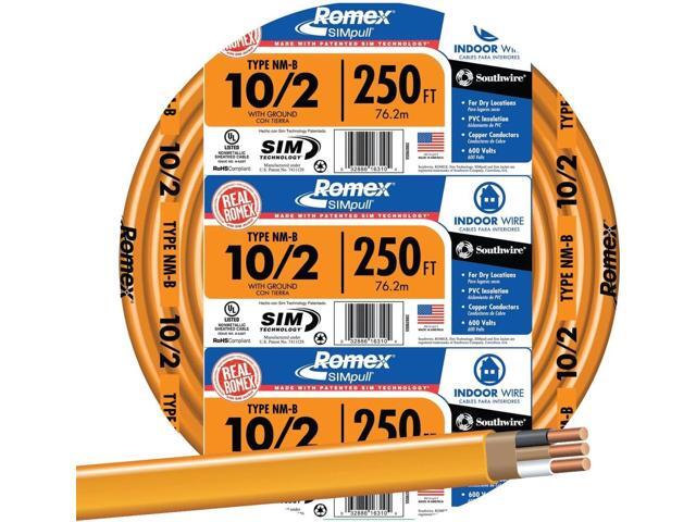 Click here for Southwire 10/2NM-WGX250 Cable prices