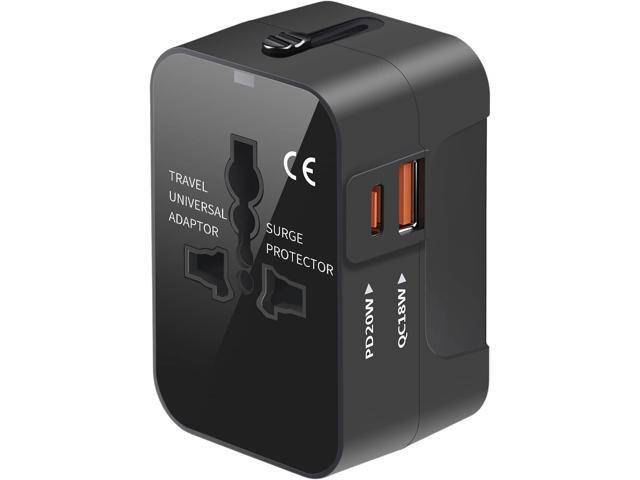 Click here for Universal Travel Adapter with 3.0A PD USB-C & QC U... prices