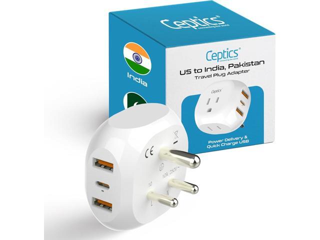 Click here for Ceptics India  Pakistan Travel Adapter - 5 Input w... prices