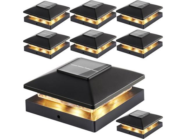 Click here for Solar Post Cap Lights Outdoor 8pack  Black Waterpr... prices
