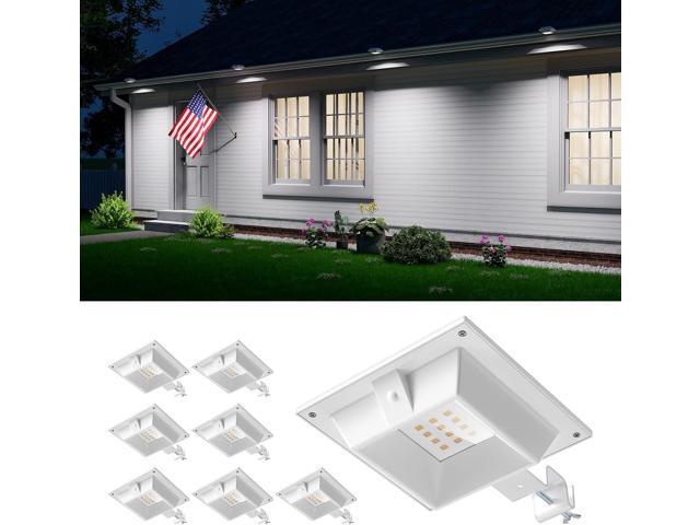 Click here for 8 Pack White Solar Powered Gutter Lights Outdoor D... prices