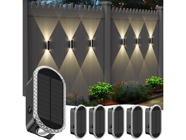 Click here for 6 Pack Solar Fence Lights Outdoor  RGBW 8-Color Ch... prices