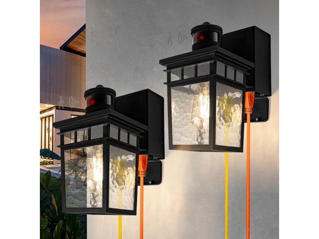 Click here for 2 Pack Porch Light Outdoor with GFCI Outlet - 3 Li... prices
