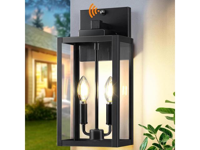 Click here for 15.4 Dusk to Dawn Black Outdoor Wall Lantern 2-Lig... prices