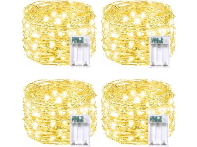 Click here for 4 Pack 60 LED Fairy Lights Battery Operated with T... prices