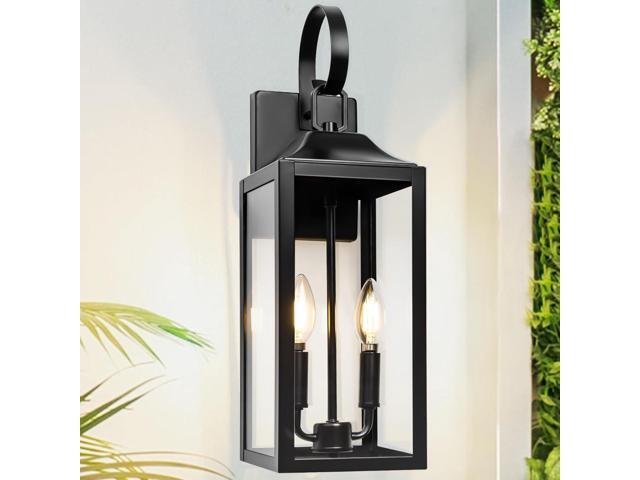 Click here for 19 Black Outdoor Wall Lantern 2-Light  Large Outsi... prices
