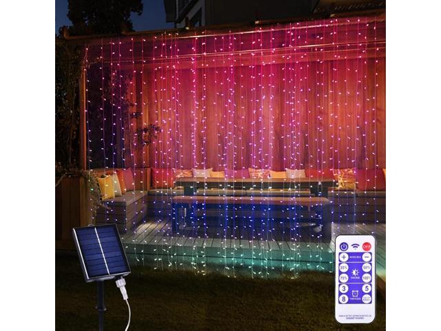 Click here for 300 LED Solar Curtain Lights Outdoor Indoor Solar... prices