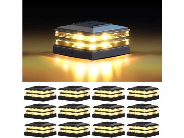 Click here for 4x4 Solar Post Cap Lights Outdoor Waterproof 12 Pa... prices
