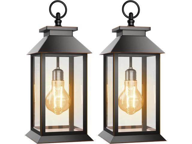 Click here for 2 Pack Hanging Solar Lanterns Glass Solar Lights O... prices